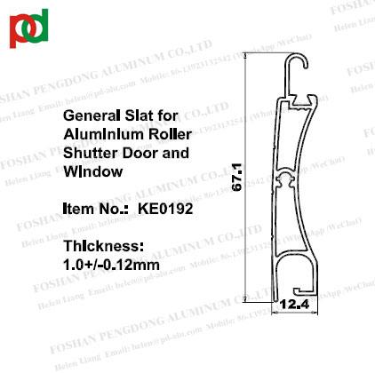 6063 T5 55mm Wide Roller Shutter Cabinet Aluminium Profiles For Residential