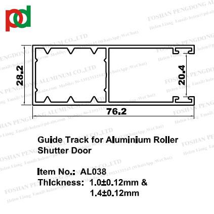 6063 T5 Aluminium Profiles For Guide Track Roller Shutter Door