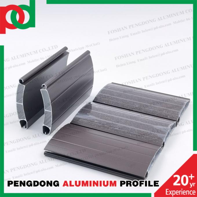 6063 T5 55mm Wide Roller Shutter Cabinet Aluminium Profiles For Residential