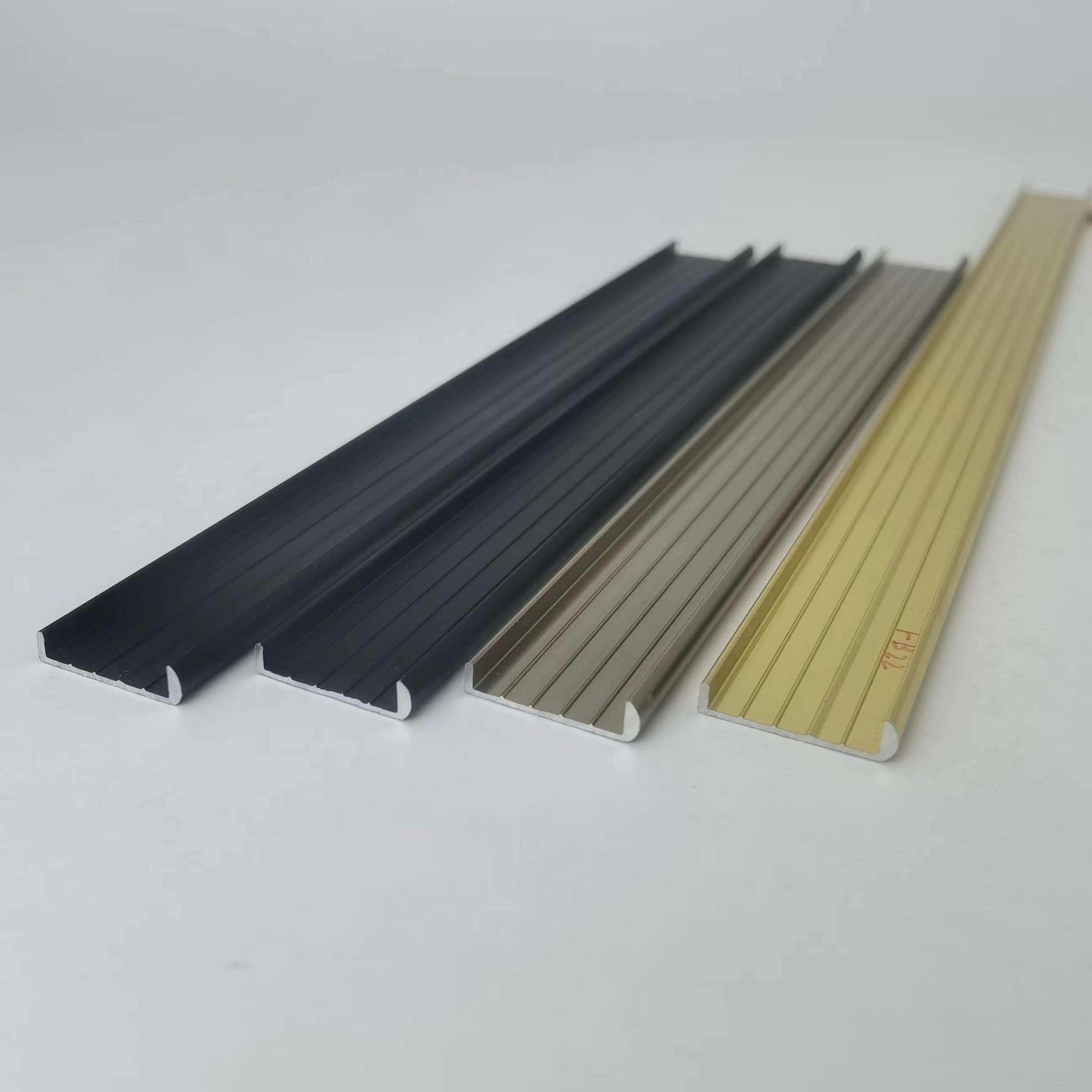 Anodized U Shape Aluminum Profile For Decorative Edging Tile Trim